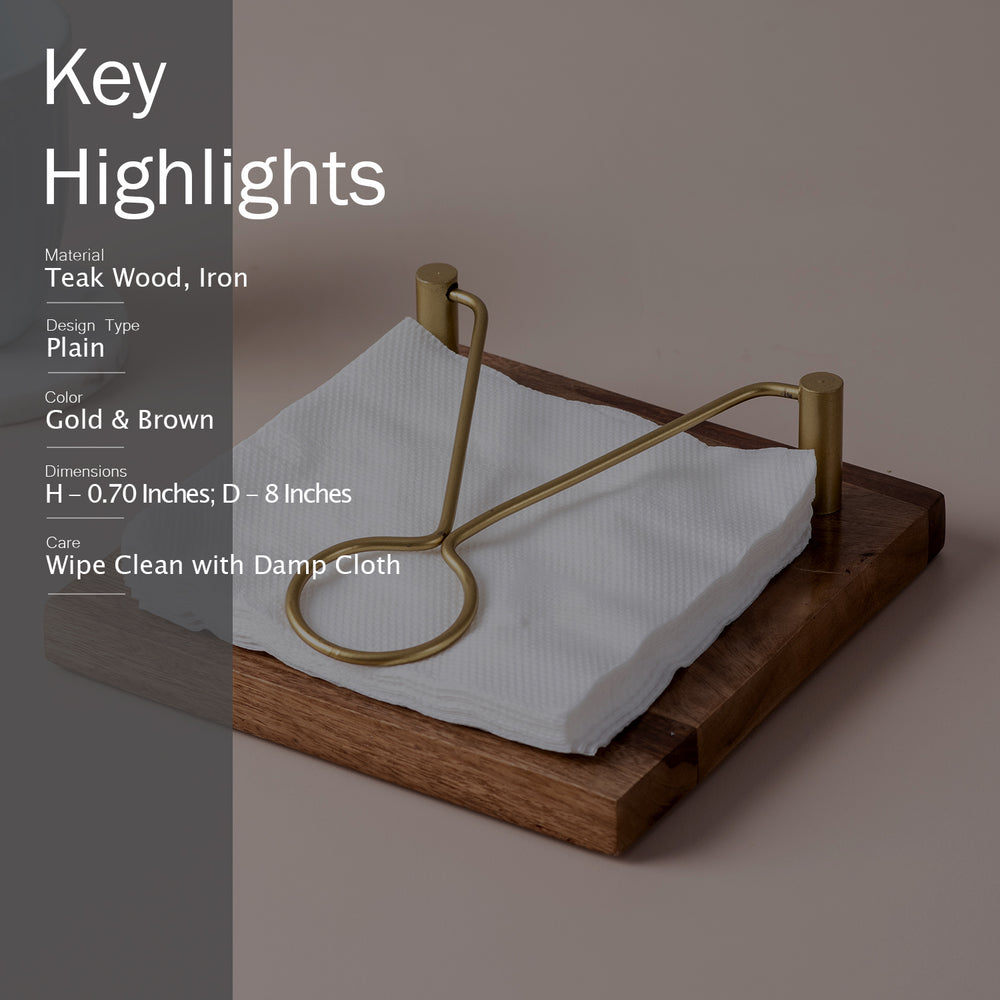 Tissue Paper Stand for Dining Table | Wooden Napkin Holder