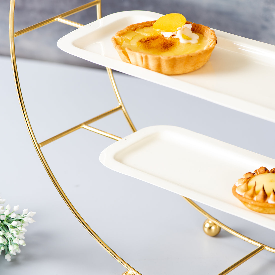 3 Tier Buffet Organizer | Buy Metallic Cake Stand Online in India ...
