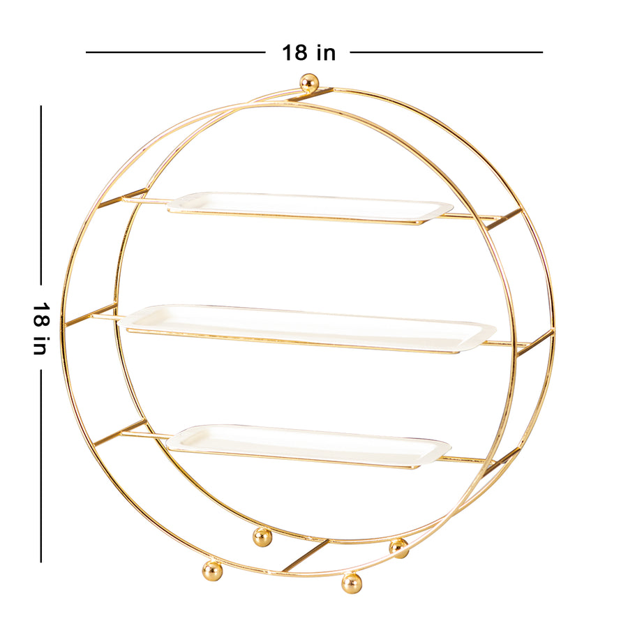 3 Tier Buffet Organizer | Buy Metallic Cake Stand Online in India ...
