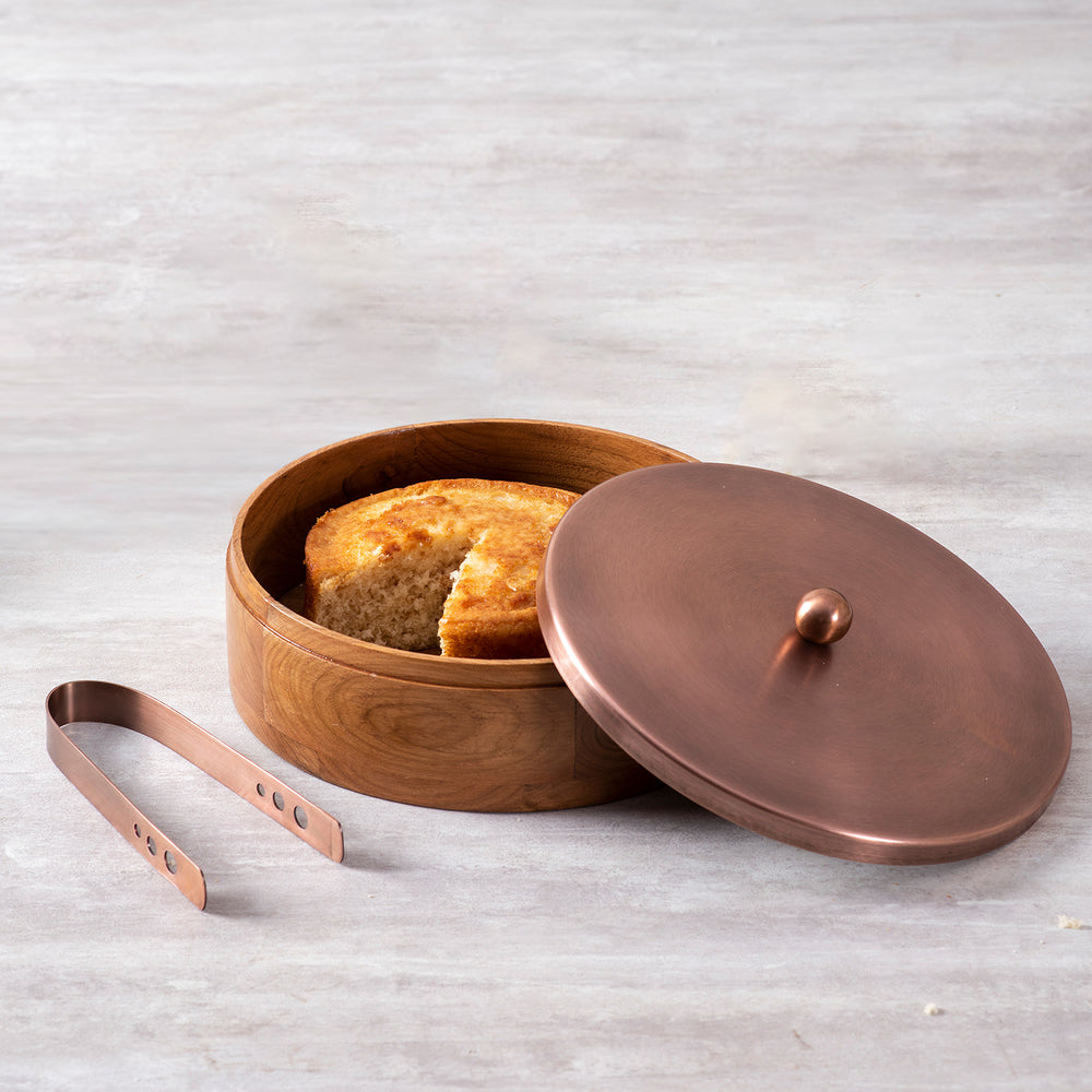 Wooden Serving Box with Tong | Shop Wooden Roti Box Chapatti Box Online